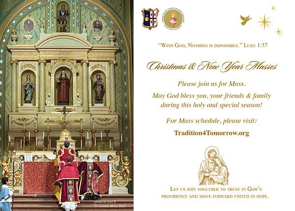 IHMO Christmas & New Year Mass Schedule